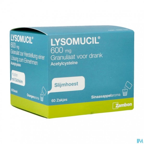 Lysomucil 600 Gran Sach 60 X 600mg | Apotheek Sollie