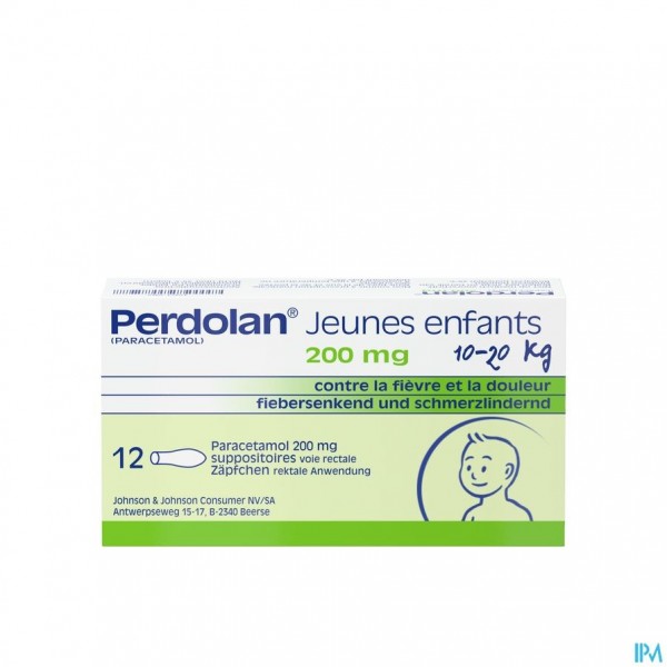 Perdolan Supp Kleut Jeun Enf 12x200mg | Apotheek Sollie